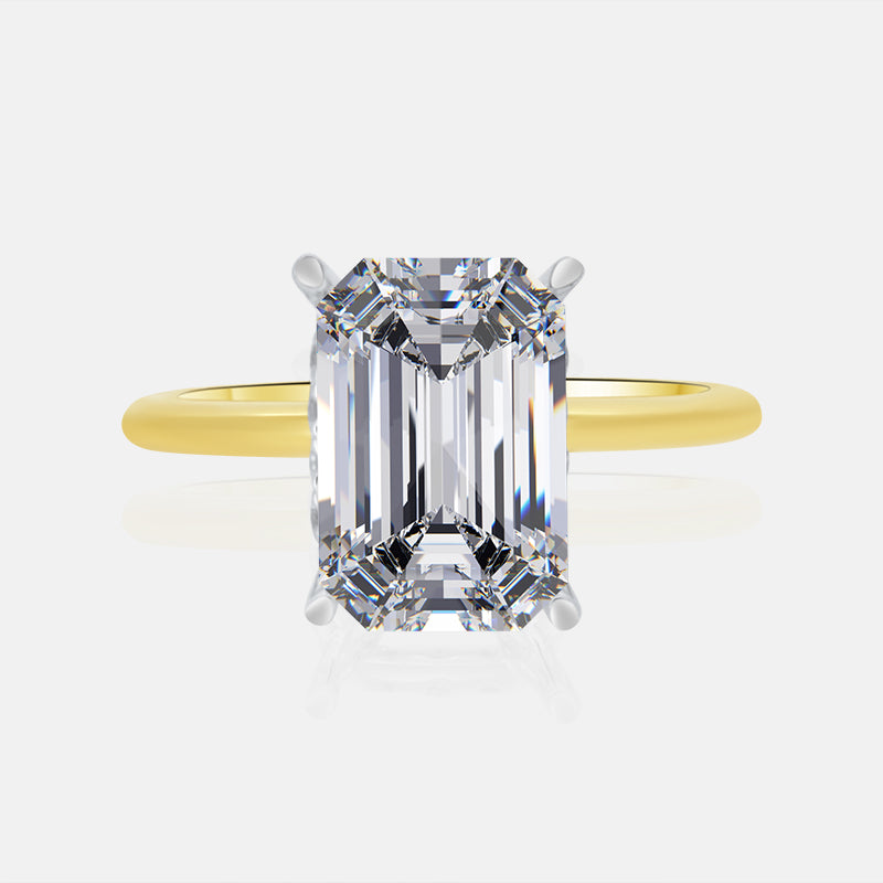 Secret Sparkle Revealed: Two-Tone Hidden Halo Engagement Ring – Masina ...
