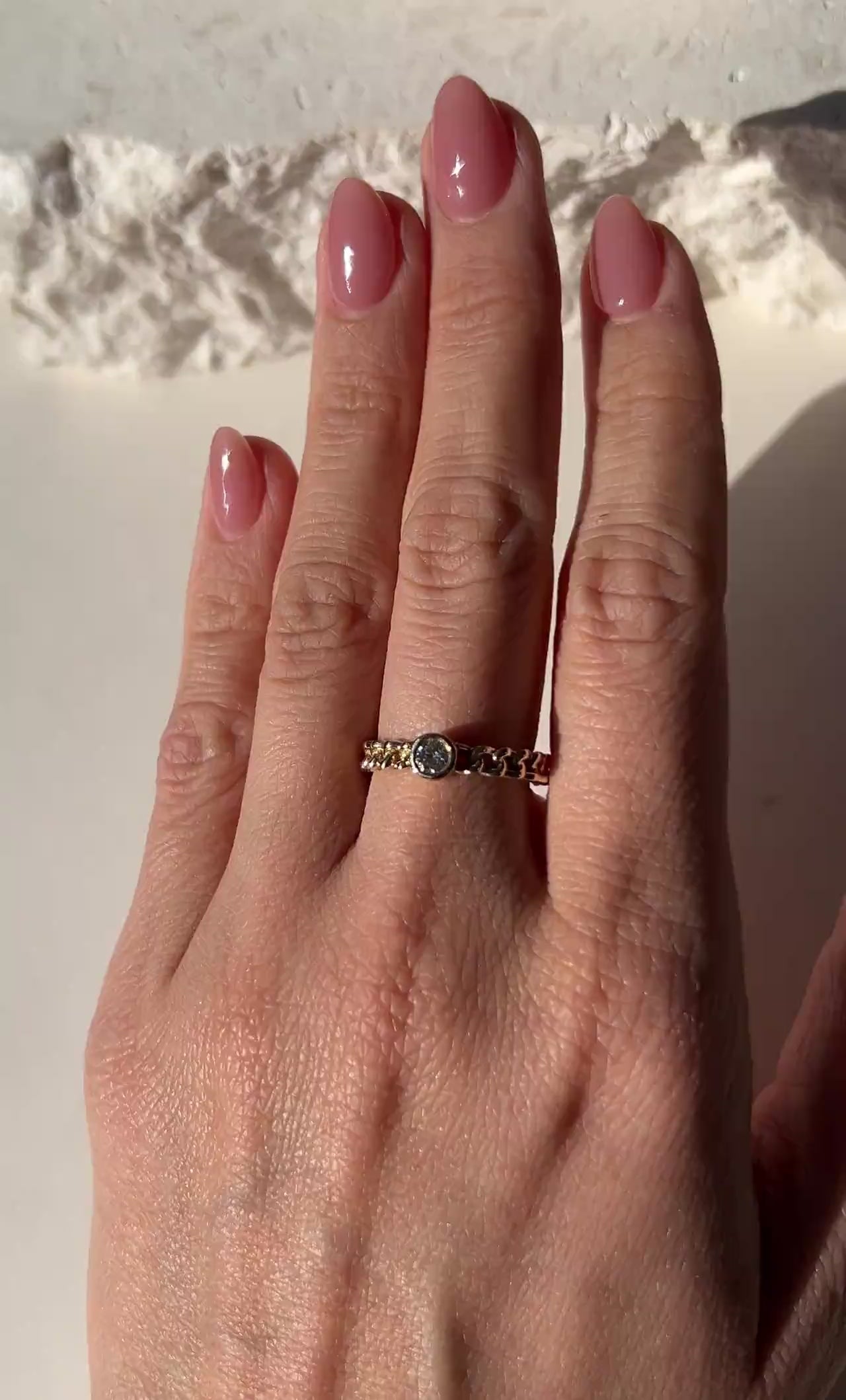 14K Yellow Gold Ladies Wedding Band with .20 Carat Diamonds